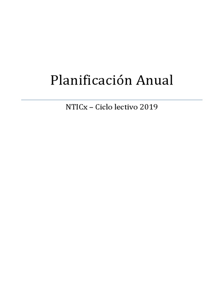 Planificacion Nticxs 4to Año | PDF | Red mundial | Internet y web