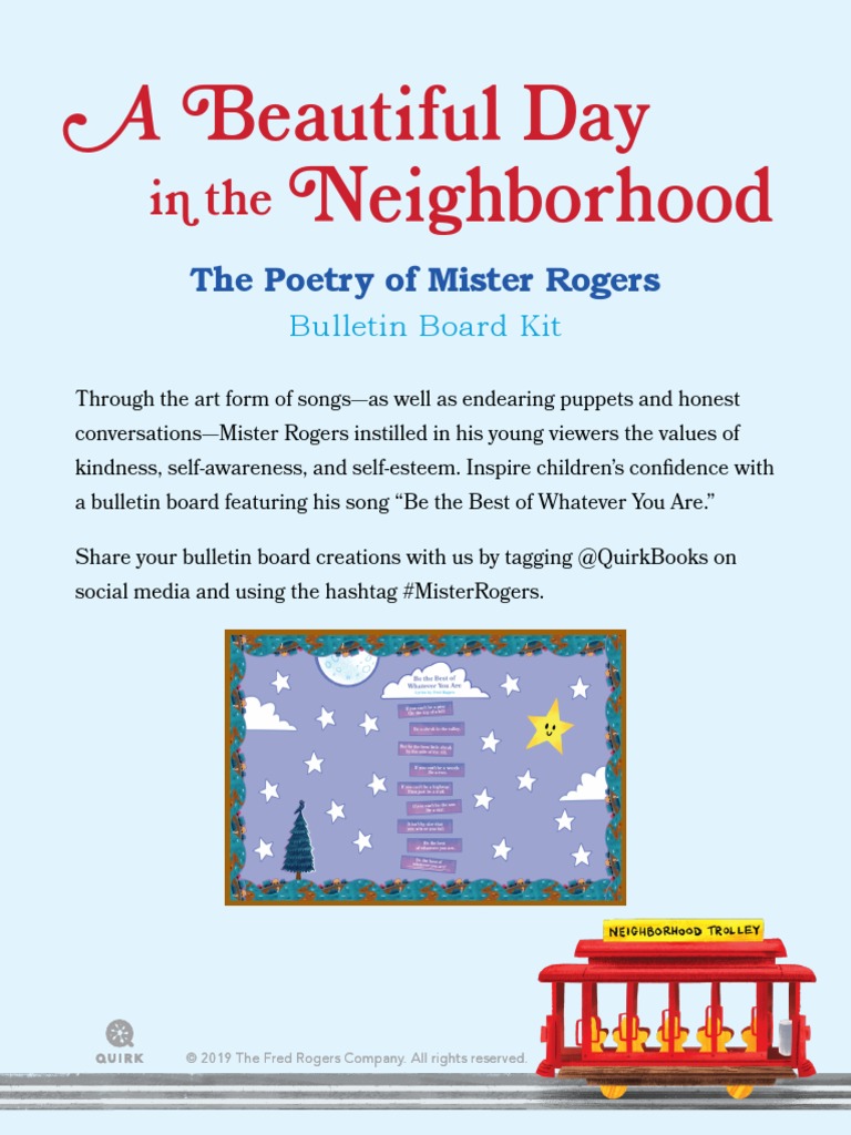 A Beautiful Day in The Neighborhood: Bulletin Board Kit | Download Free ...