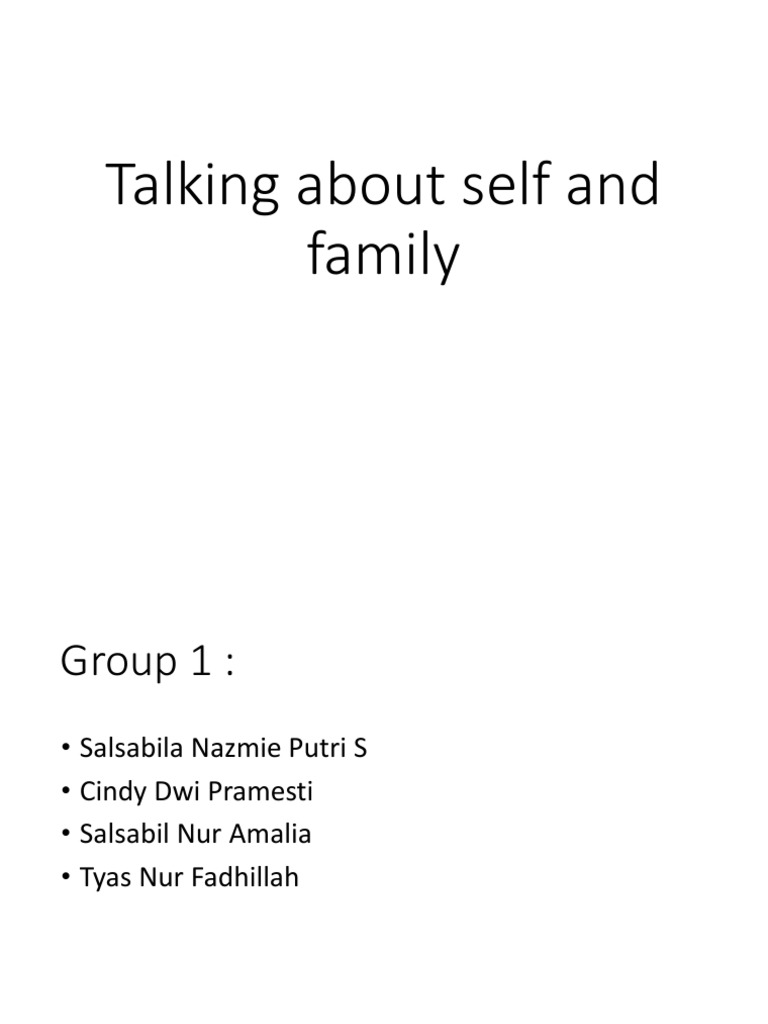 Talking About Self and Family | PDF | Linguistics | Communication