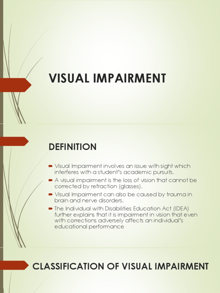 Visual Impairment | PDF | Visual Impairment | Eye