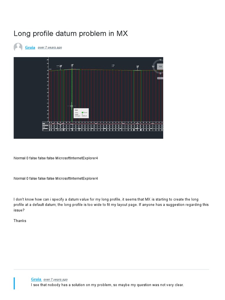 Long Profile Datum Problem in MX | PDF | Computing | Computing And ...