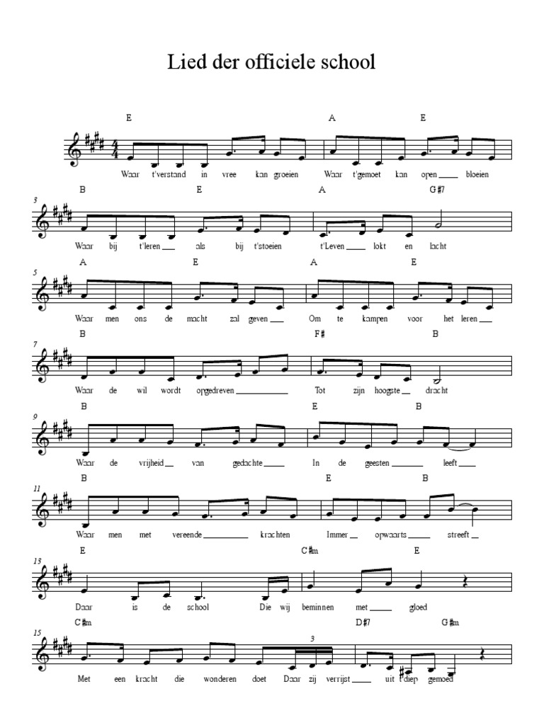 Lied Der Officiele School | PDF