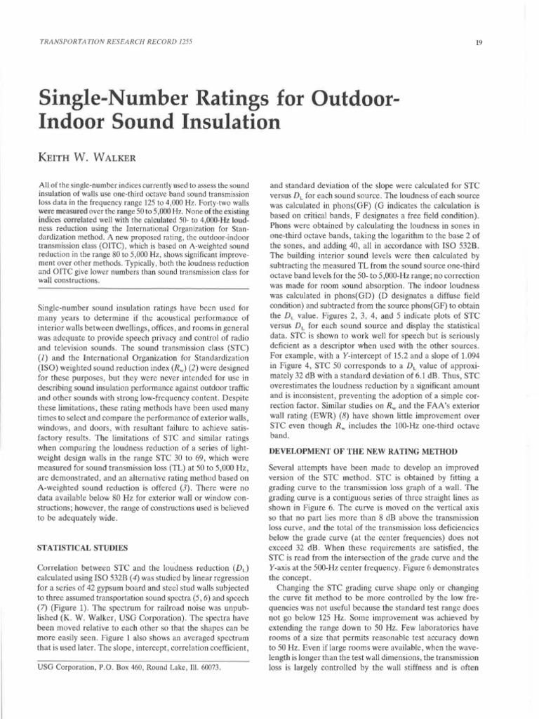 Improved OITC Rating for Sound Insulation | PDF | Noise | Sound