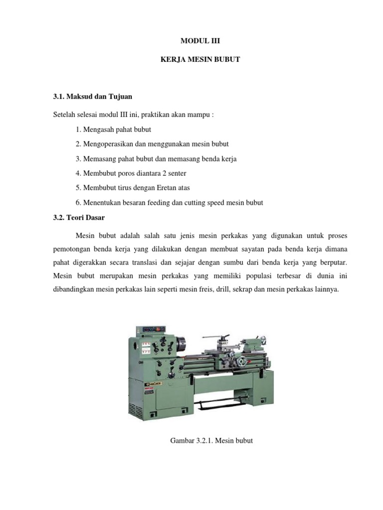 MODUL Bubut | PDF