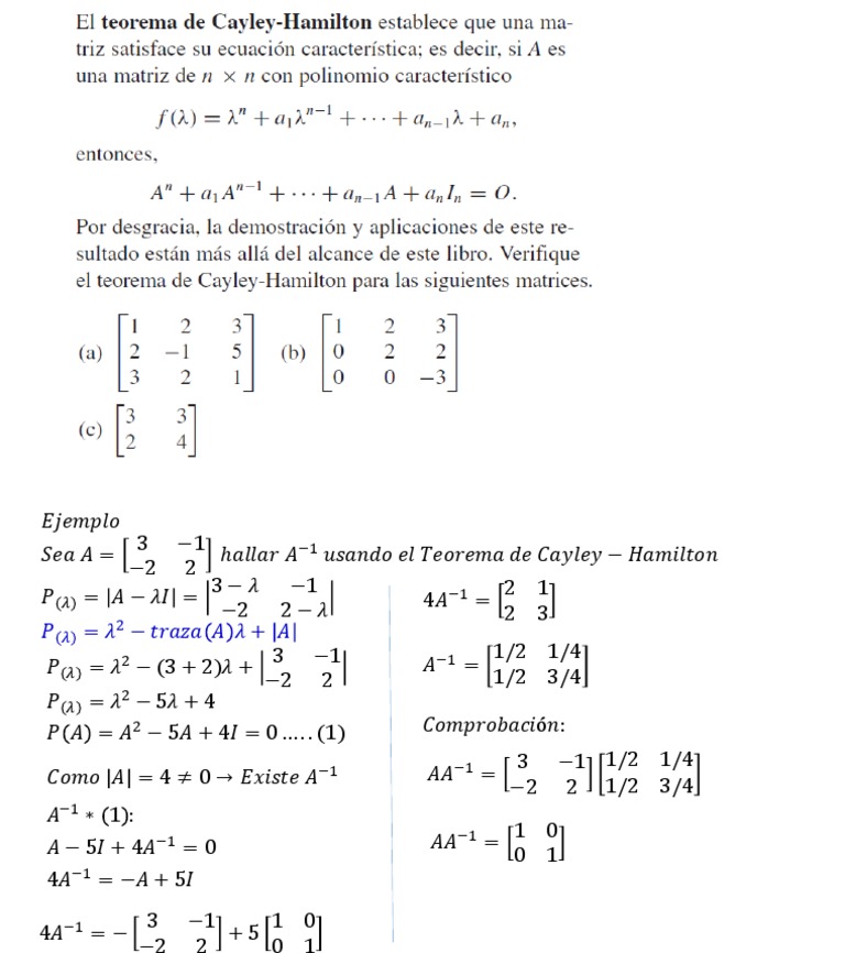 16.1.3 Teorema de Cayley - Hamilton | PDF | Teaching Mathematics