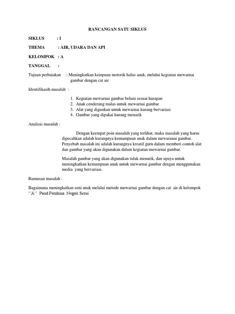 Rancangan Siklus | PDF