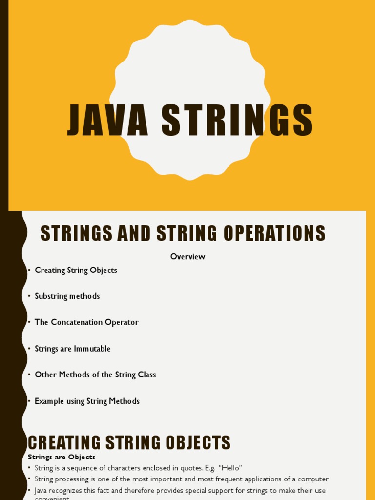 Java Strings Pdf String Computer Science Method Computer Programming