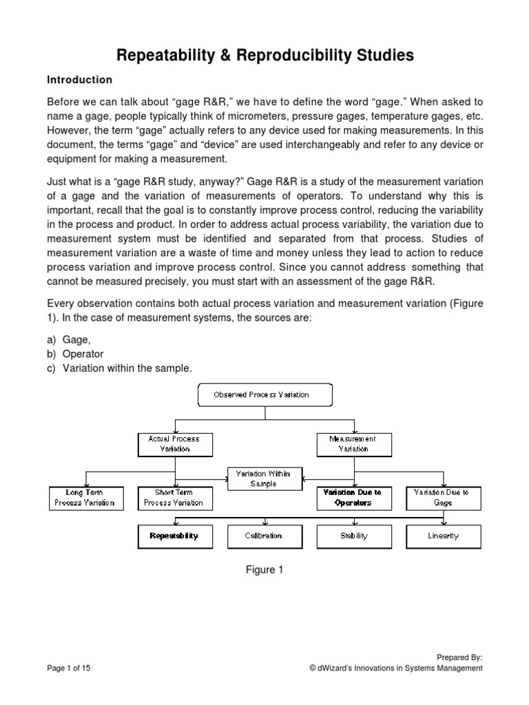 R & R Traditional Explanation | PDF | Analysis Of Variance | Standard ...