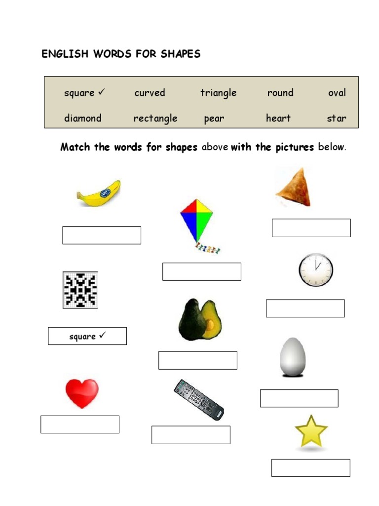 Soal Bahasa Inggris Materi Shape | PDF
