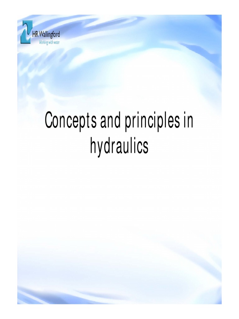 Concepts Principles Hydraulics | PDF | Momentum | Fluid Dynamics