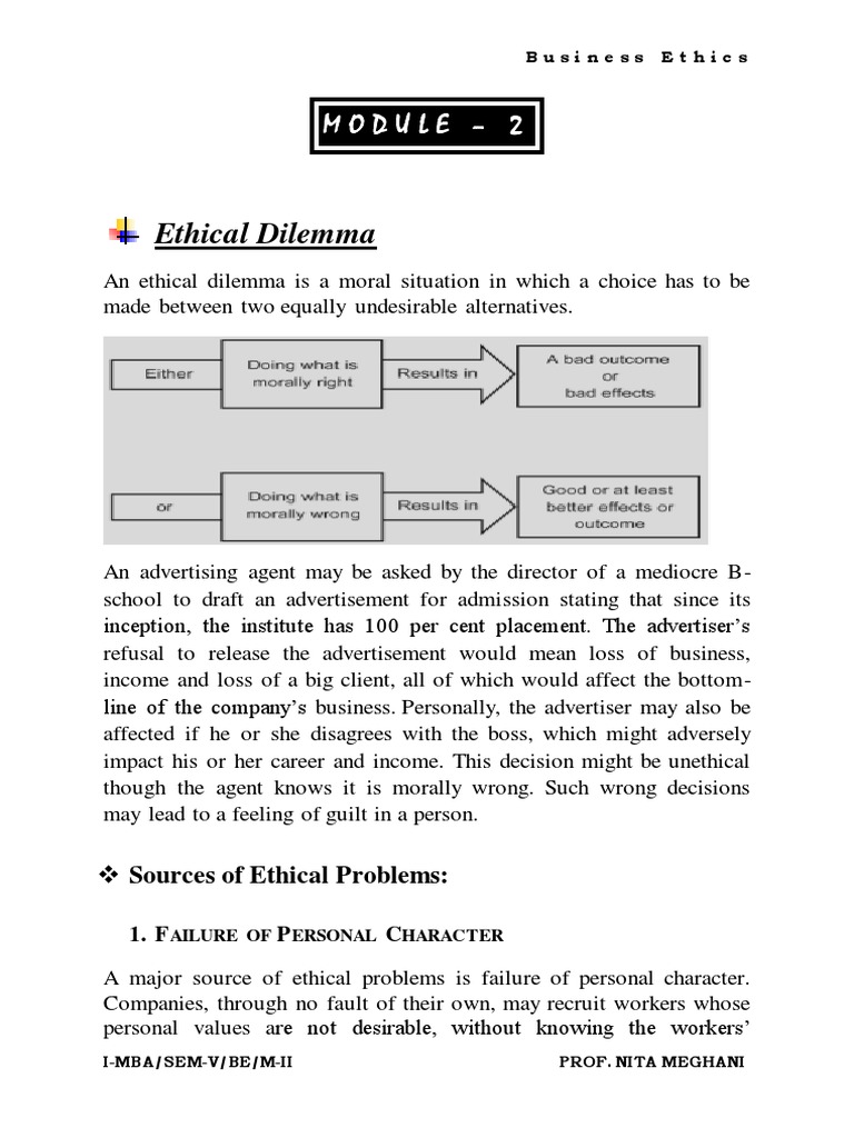 Ethical Dilemma: Module - 2 | PDF | Whistleblower | Governance
