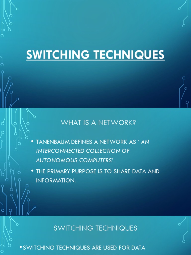 Switching Techniques | PDF | Technology & Engineering