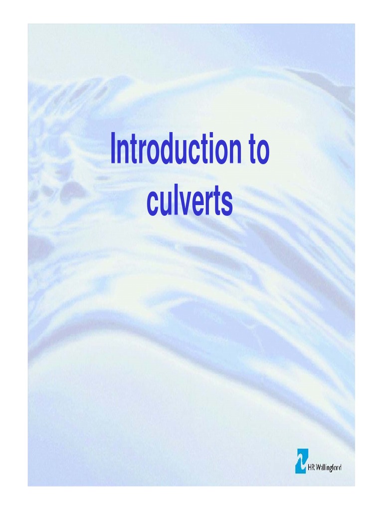 Introduction To Culverts Six Steps To Design PDF | PDF