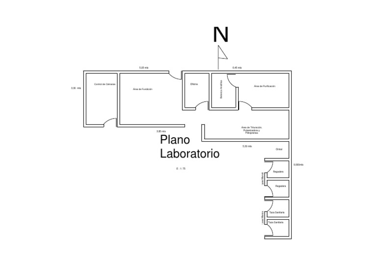 Plano Laboratorio Químico | PDF