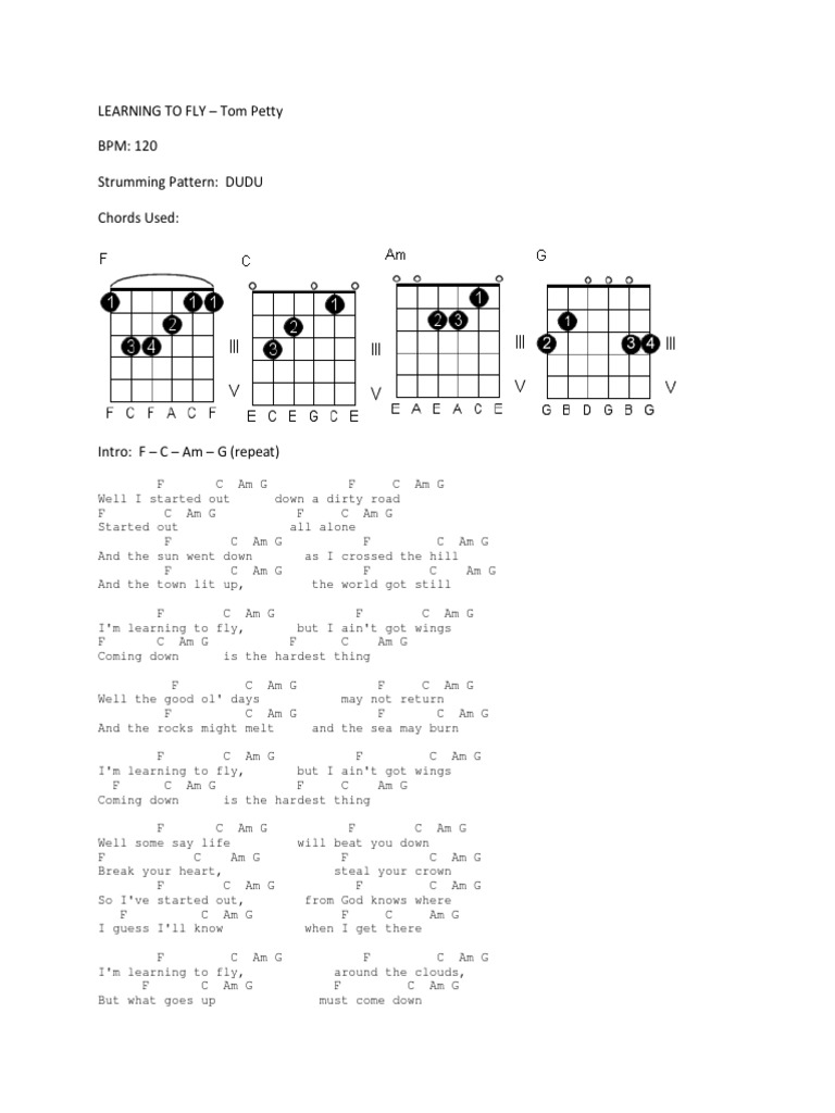 Learning to Fly - Tom Petty Chords | PDF