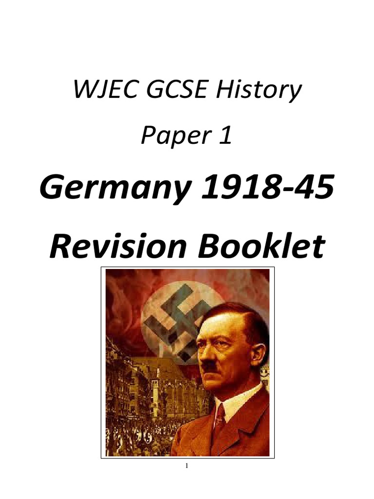 Germany Depth Study Revision Guide | PDF | Nazi Party | Adolf Hitler