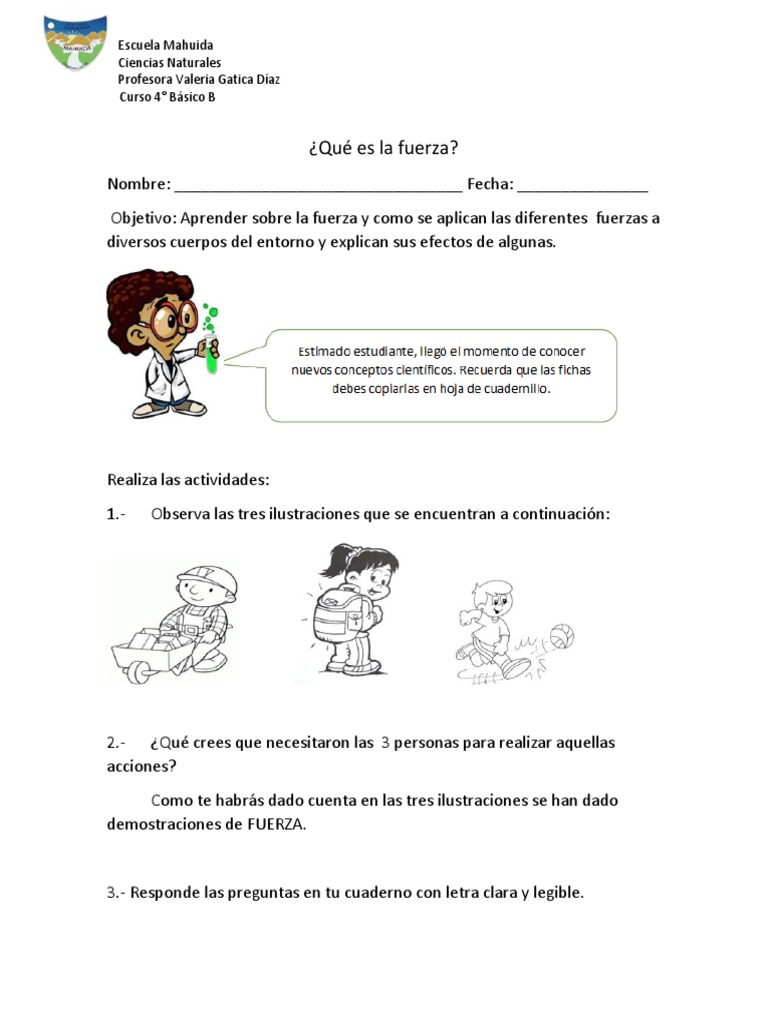 Guia de La Fuerza 4 ° Basico | PDF