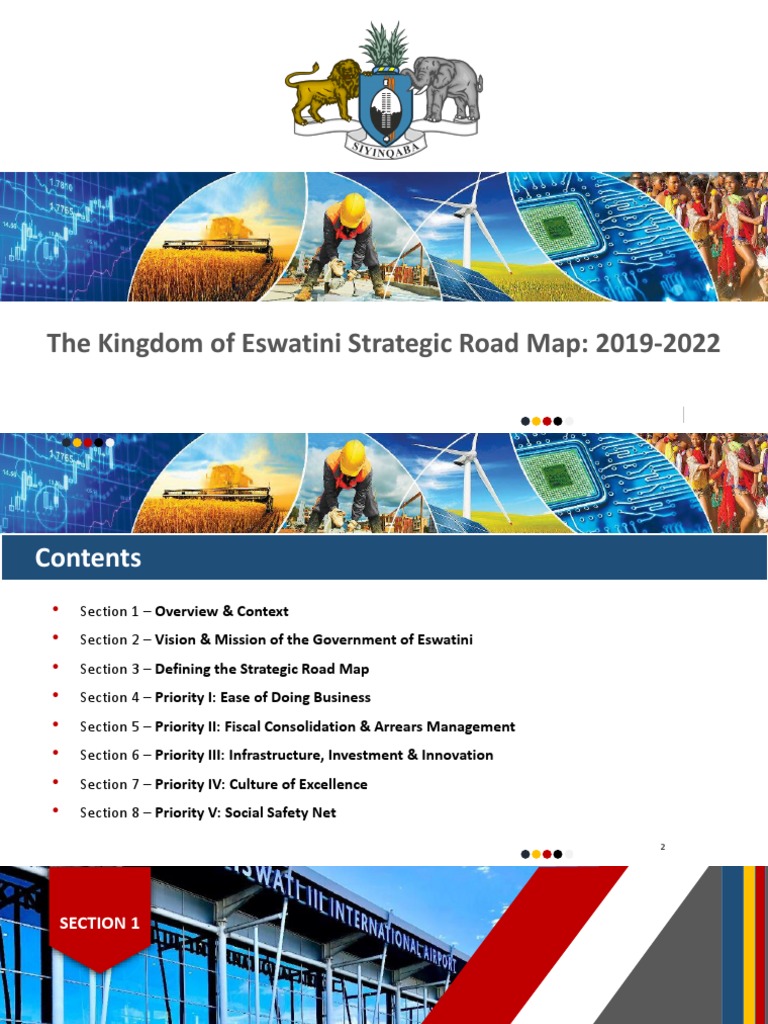Eswatini Strategic Road Map 2019-2022 | PDF | Economic Development | Taxes