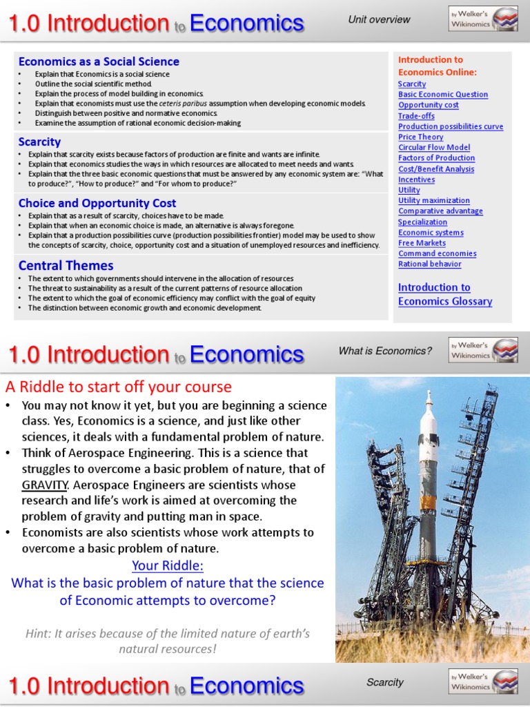 1.0 Introduction To Economics | PDF | Microeconomics | Economics