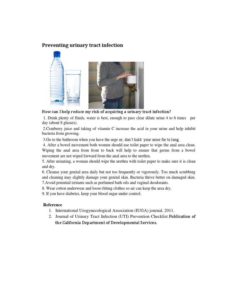 Preventing Urinary Tract Infection: Reference | PDF