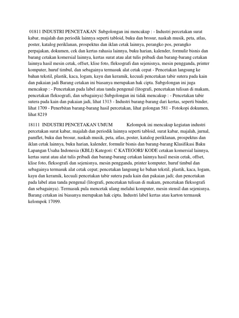 Kbli Percetakan | PDF | Griya & Taman | Seni