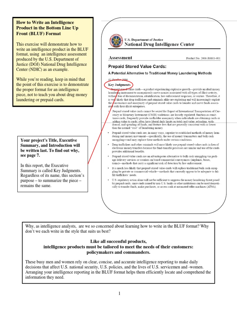 BLUF Writing Format | Cognition | Psychology