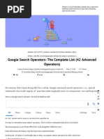 Google Cheat Sheet | PDF