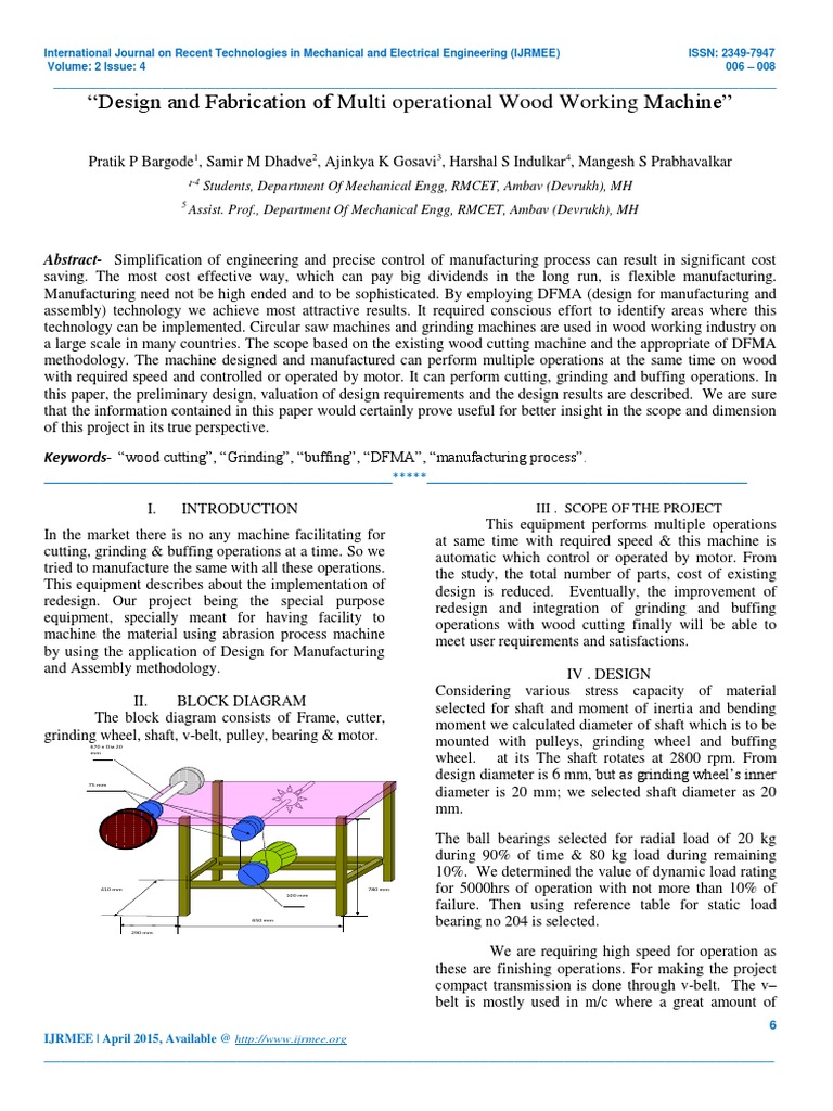 Design and Fabrication PDF | PDF | Belt (Mechanical) | Grinding ...