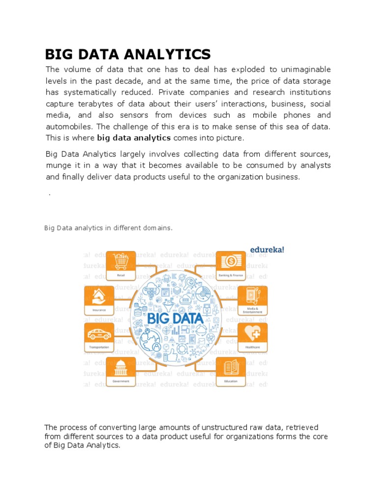 The Core Process of Big Data Analytics: Converting Large Amounts of Unstructured Raw Data into ...