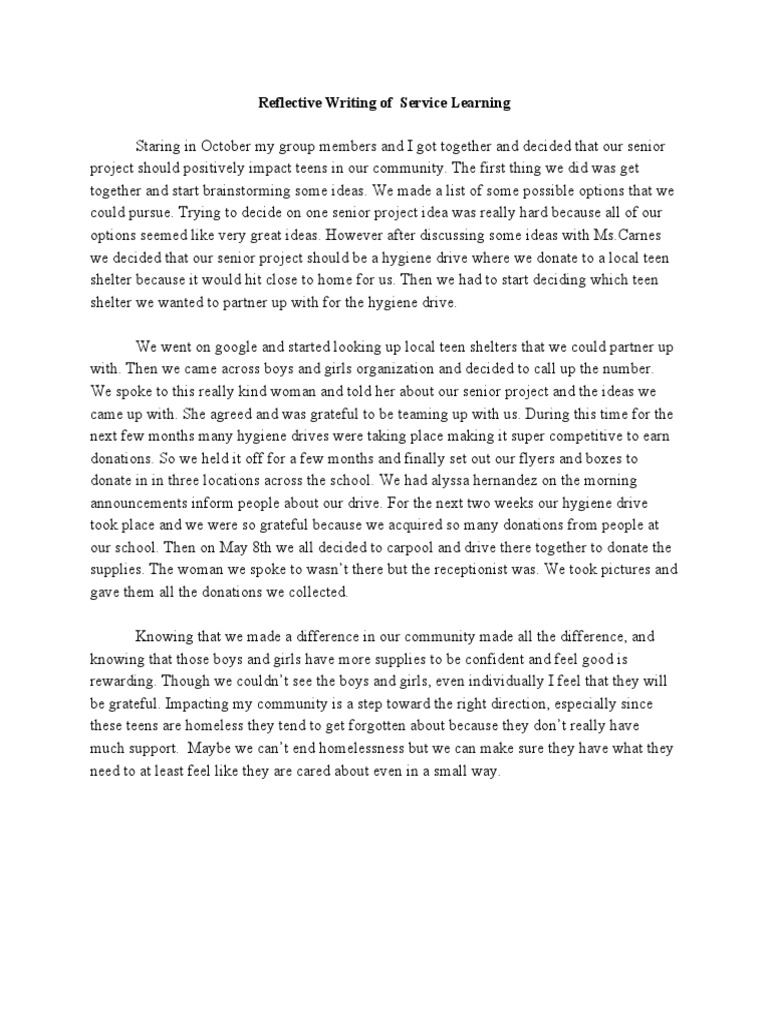 Reflective Writing | PDF