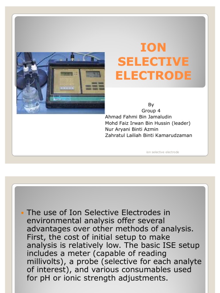 L.I. ISE Presentation Group 4 | PDF | Physical Chemistry | Chemistry