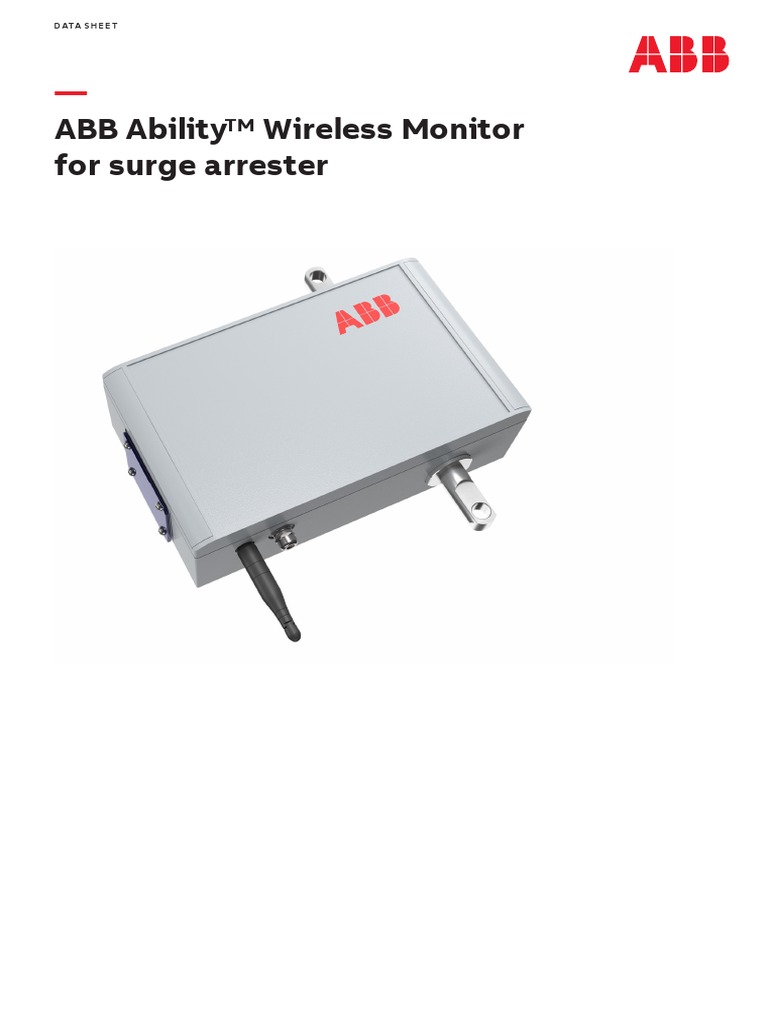 ABB Ability Wireless Monitor For Surge Arrester Data Sheet | PDF ...