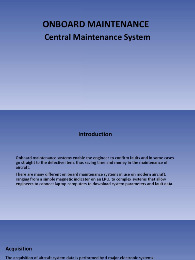 On Board Maintenances, Ata 45 | PDF | Flight Recorder | Systems Engineering
