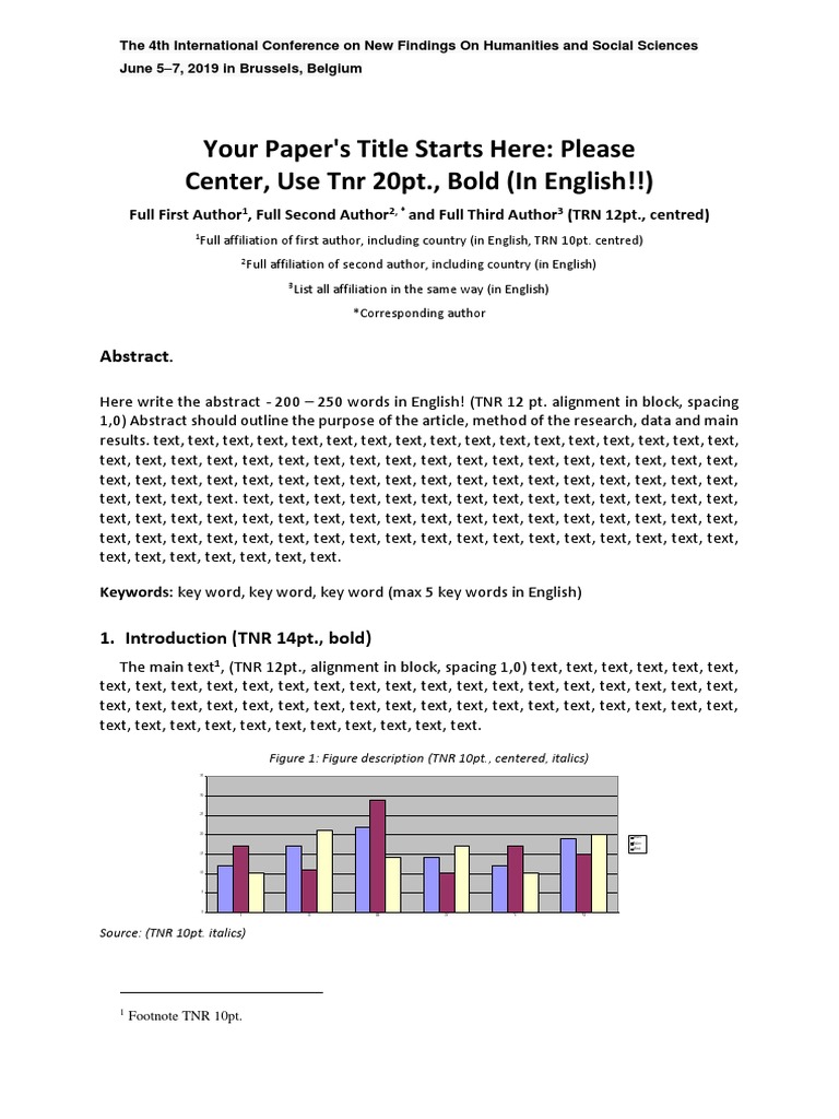Your Paper's Title Starts Here: Please Center, Use TNR 20pt., Bold (In ...