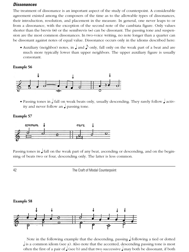 Dissonance in Two-Voice Counterpoint | PDF | Interval (Music) | Harmony