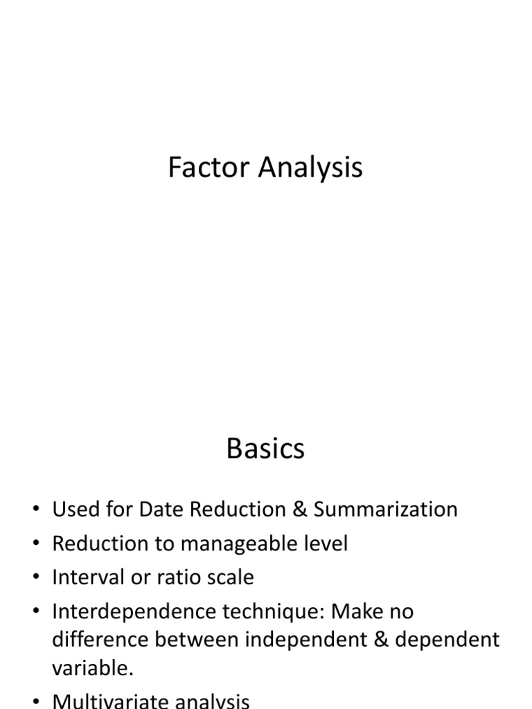 Factor Analysis | PDF | Factor Analysis | Variance