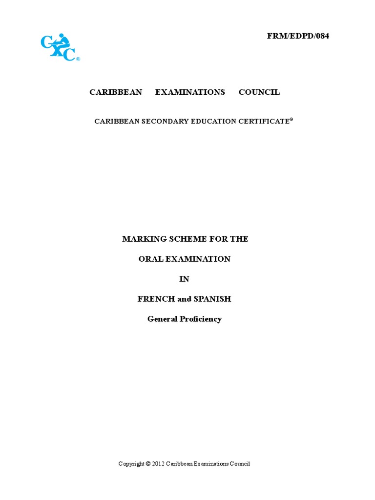 CSEC FrenchSpanish Practical | PDF | Fluency | Reading Comprehension