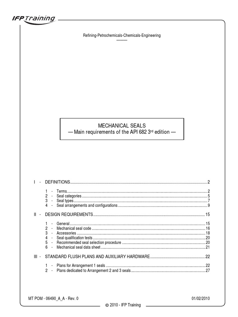 A - A - Mechanical Seals - API 682 Requirements PDF | Download Free PDF | Pipe (Fluid Conveyance ...