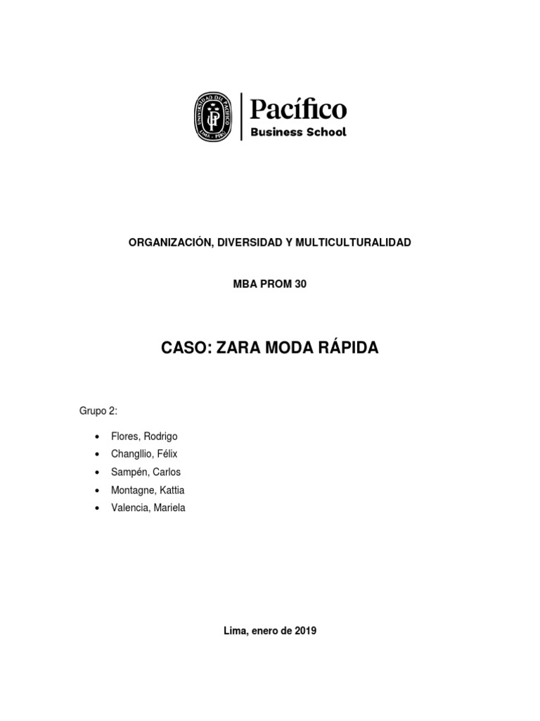 Caso Zara Moda Rápida Final | PDF | Logística | Gestión de recursos humanos