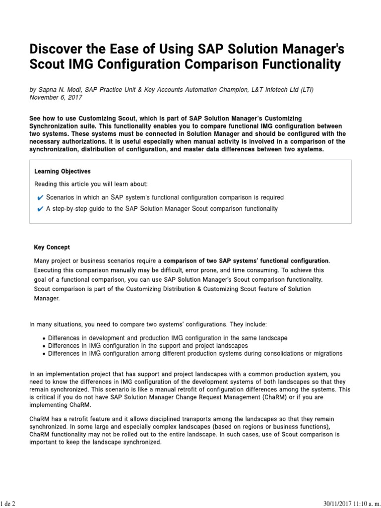SAP Customizing Scout Guide | PDF