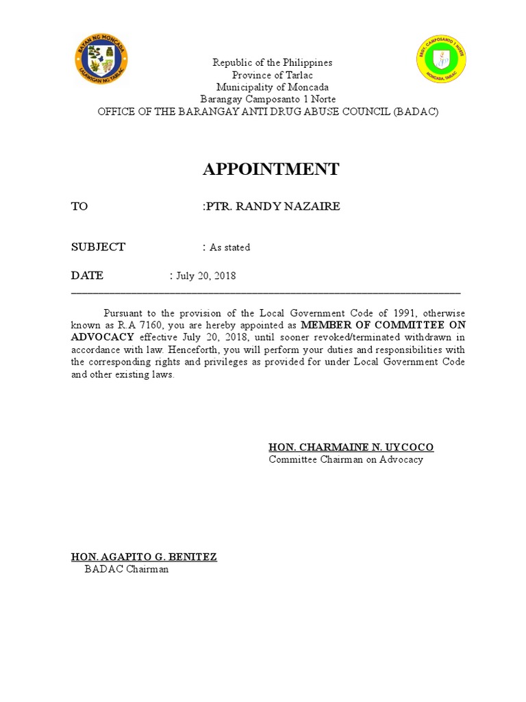 Appointment Duty Officer | PDF