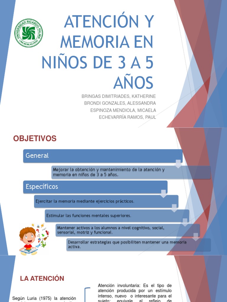 Atención y Memoria en Niños 3-5 Años | PDF | Atención | Memoria