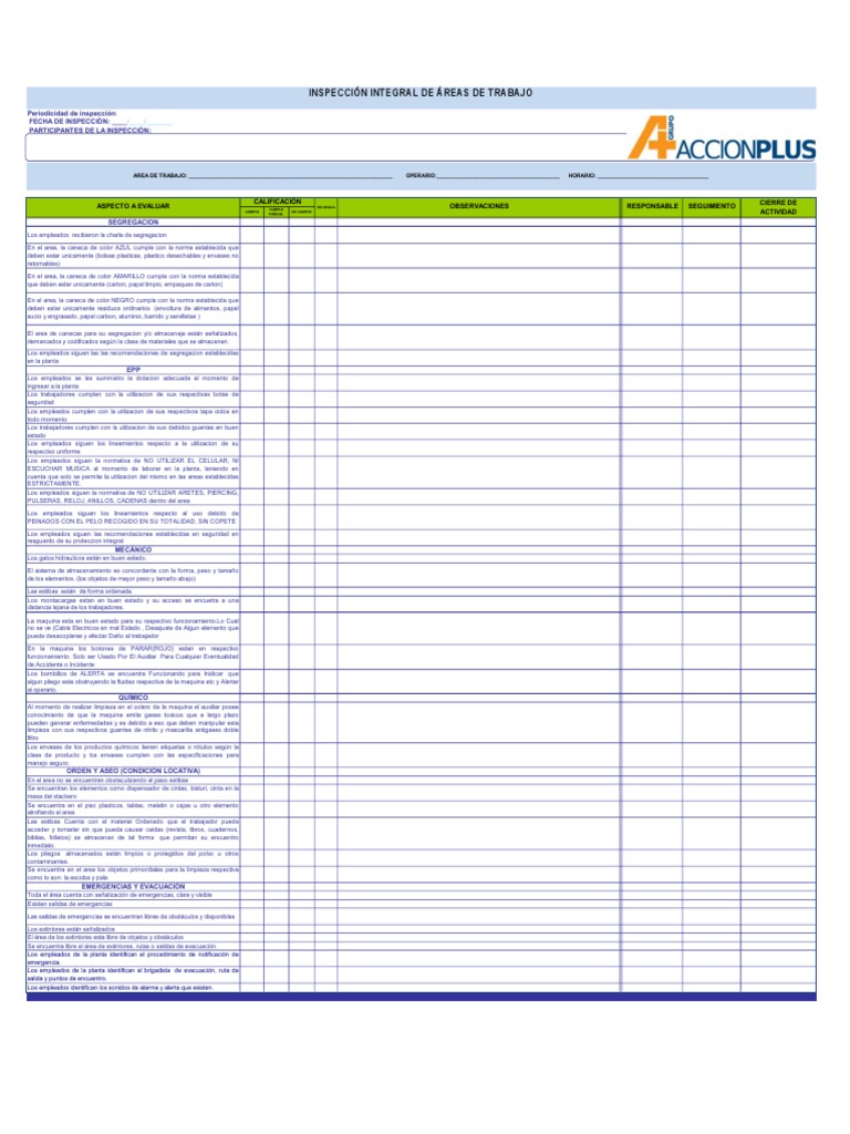 Formato Check Lis | PDF | Papel | Materiales