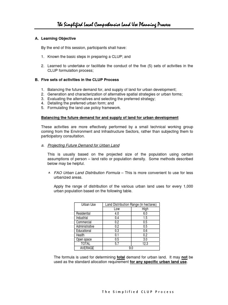 Simplified Local CLUP Process | PDF | Cost–Benefit Analysis | Economic ...