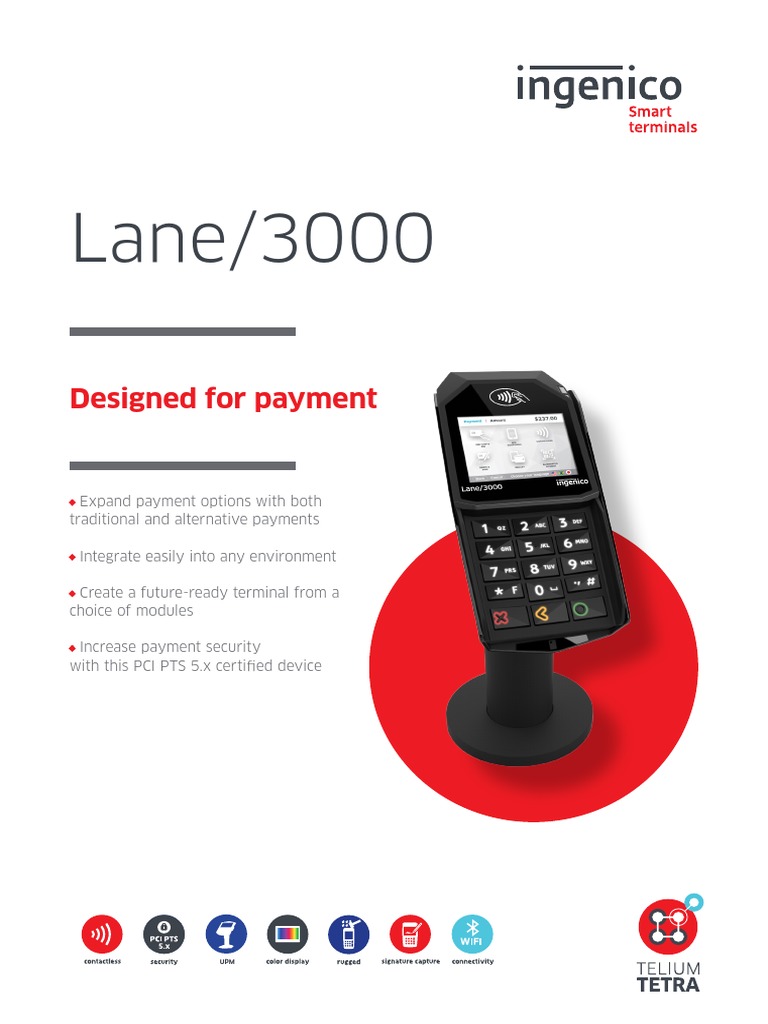 Lane 3000 | Emv | Point Of Sale | Free 30-day Trial | Scribd