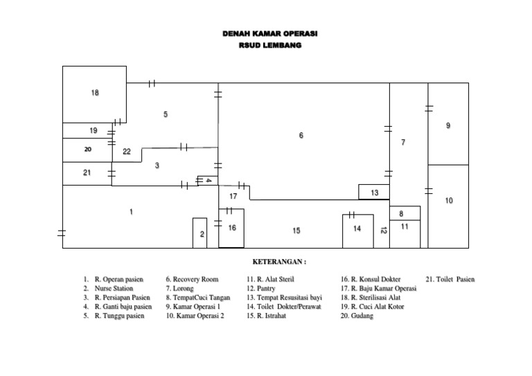 Denah Kamar Operasi Rsud Lembang | PDF