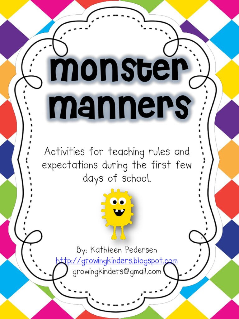 Monster Fun Teaching Manners and Expectations | PDF
