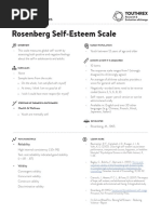 Rosenberg Self-Esteem Scale (Rosenberg, 1965) | PDF | Applied ...