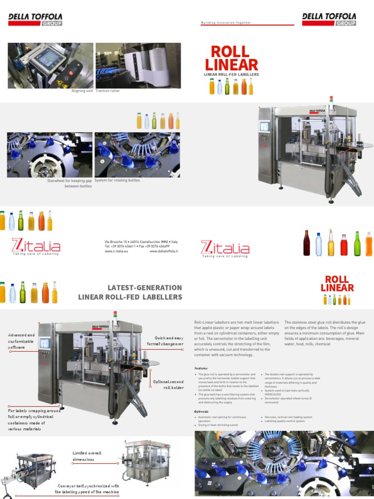 Roll Linear Brochure LR It en | PDF | Adhesive | Industrial Processes