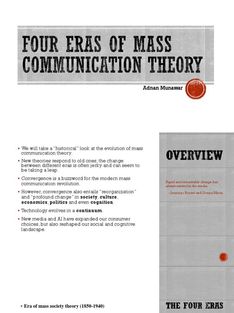 Four Eras of Mass Communication Theory | PDF | Framing (Social Sciences ...